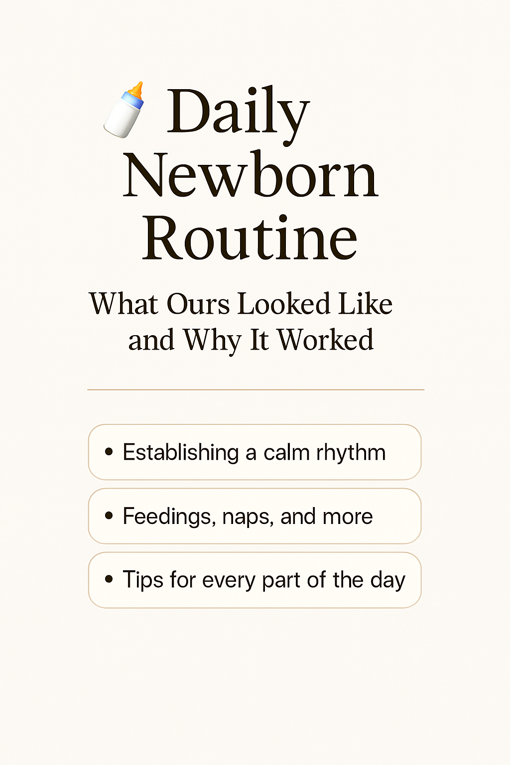 🍼 Daily Newborn Routine: What Ours Looked Like and Why It Worked ...